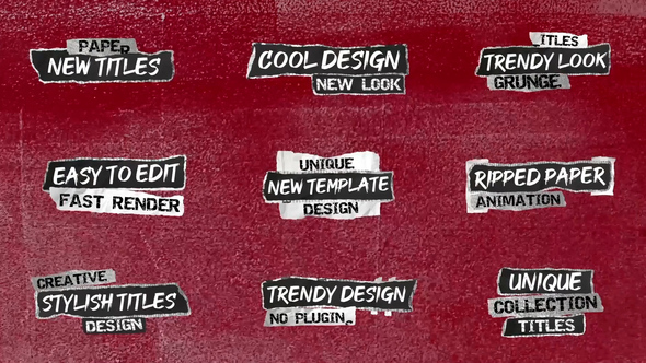 New Paper Titles, After Effects Project Files | VideoHive