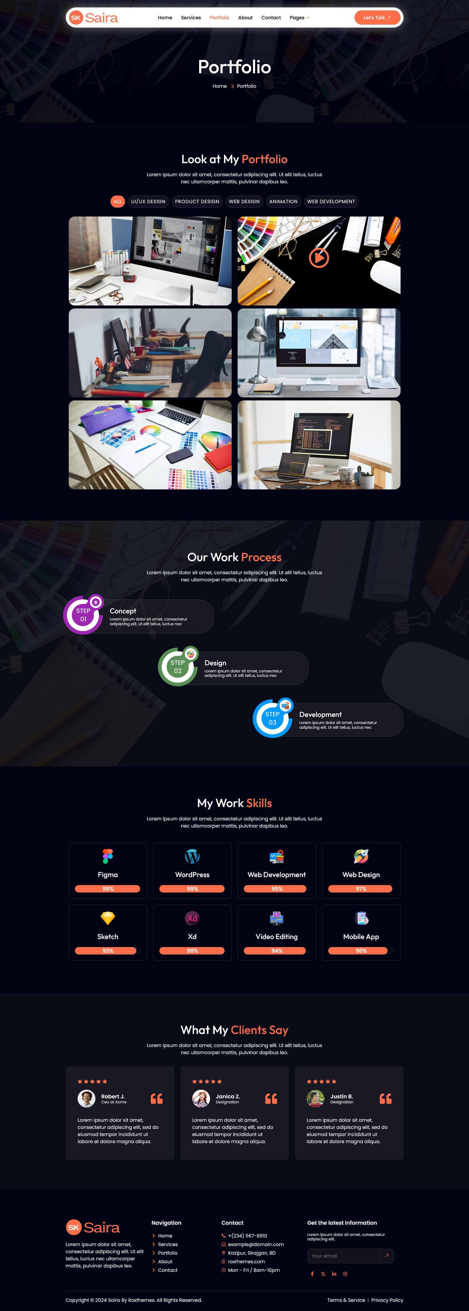 Saira – Personal Portfolio Elementor Template Kit by Rox_Themes ...