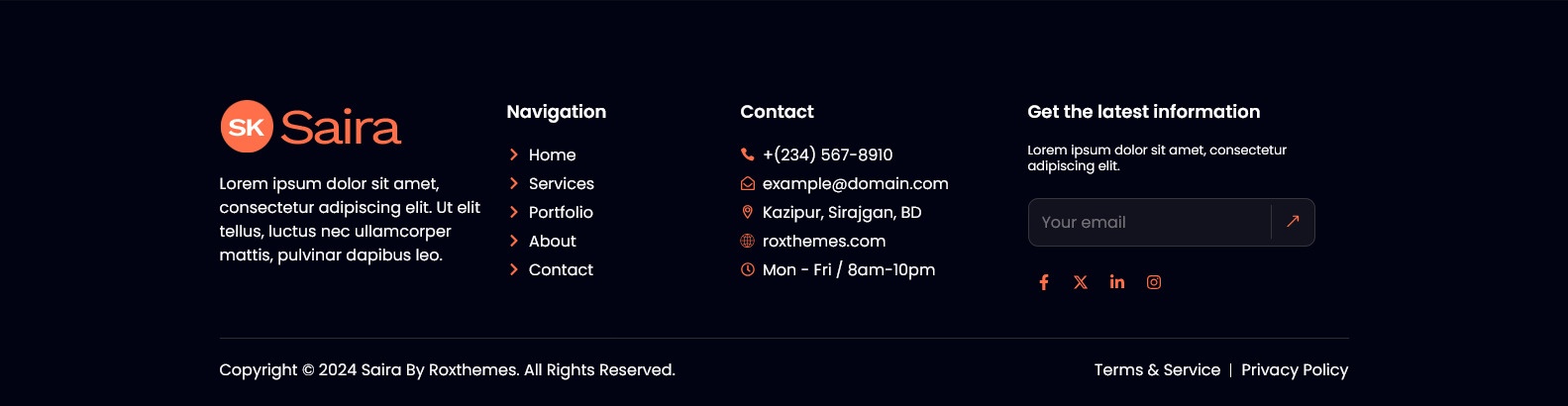 Saira – Personal Portfolio Elementor Template Kit by Rox_Themes ...