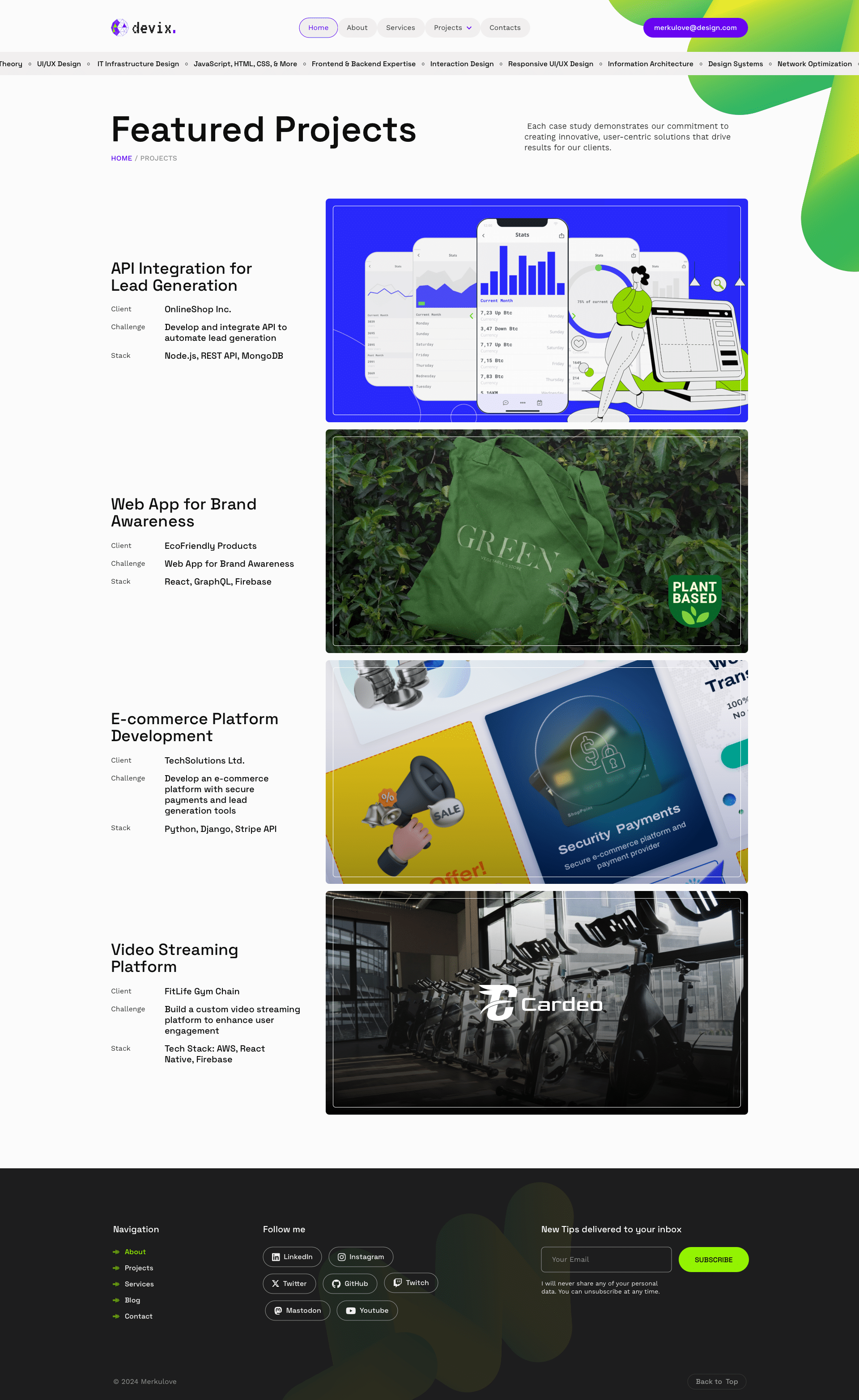 Devix – Developer Portfolio Template by merkulove | ThemeForest