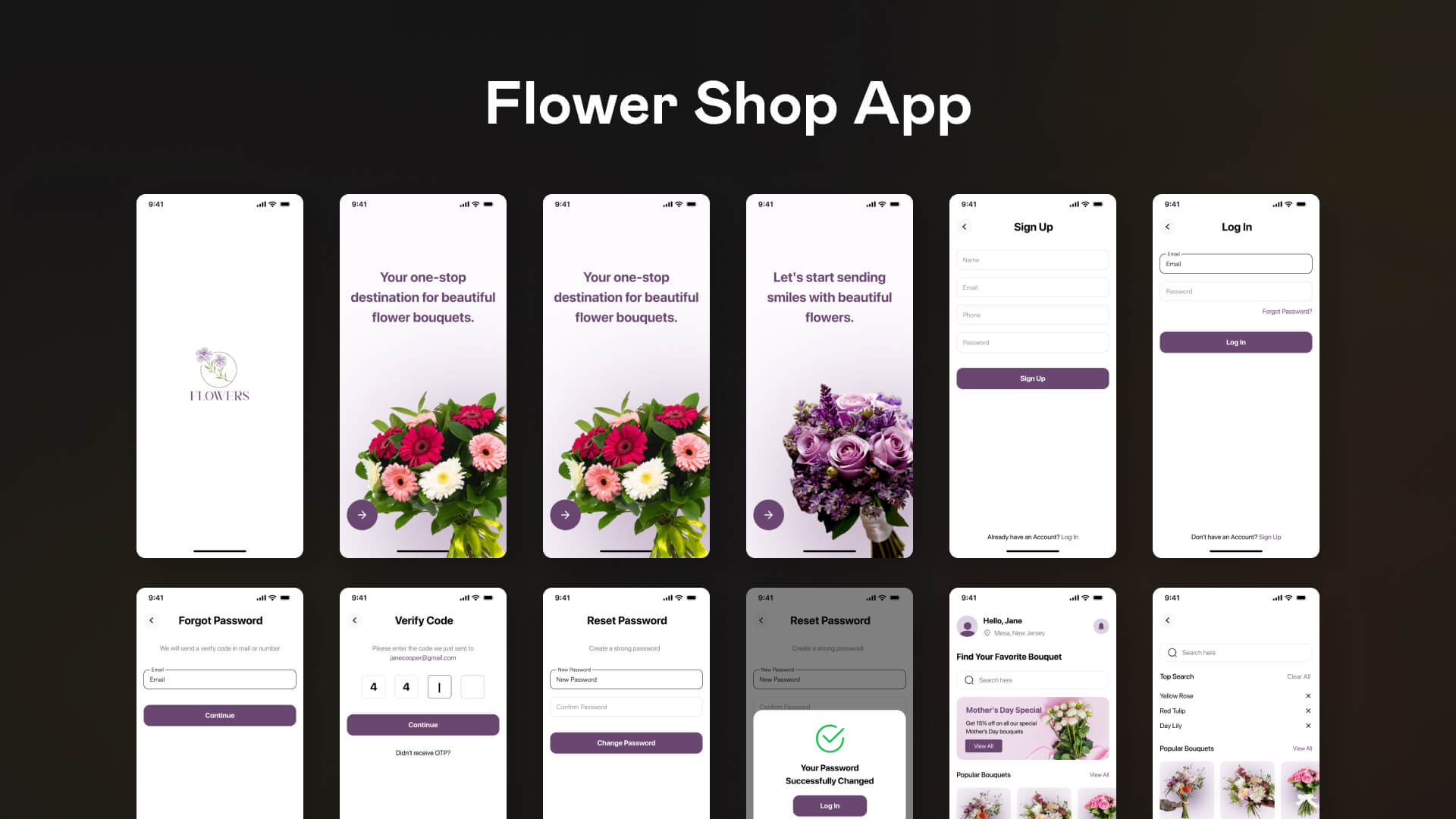 Flower Shop App UI Template | Online Flower Delivery App in Flutter ...