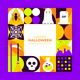 Square Scary Happy Halloween Concept, Vectors | GraphicRiver