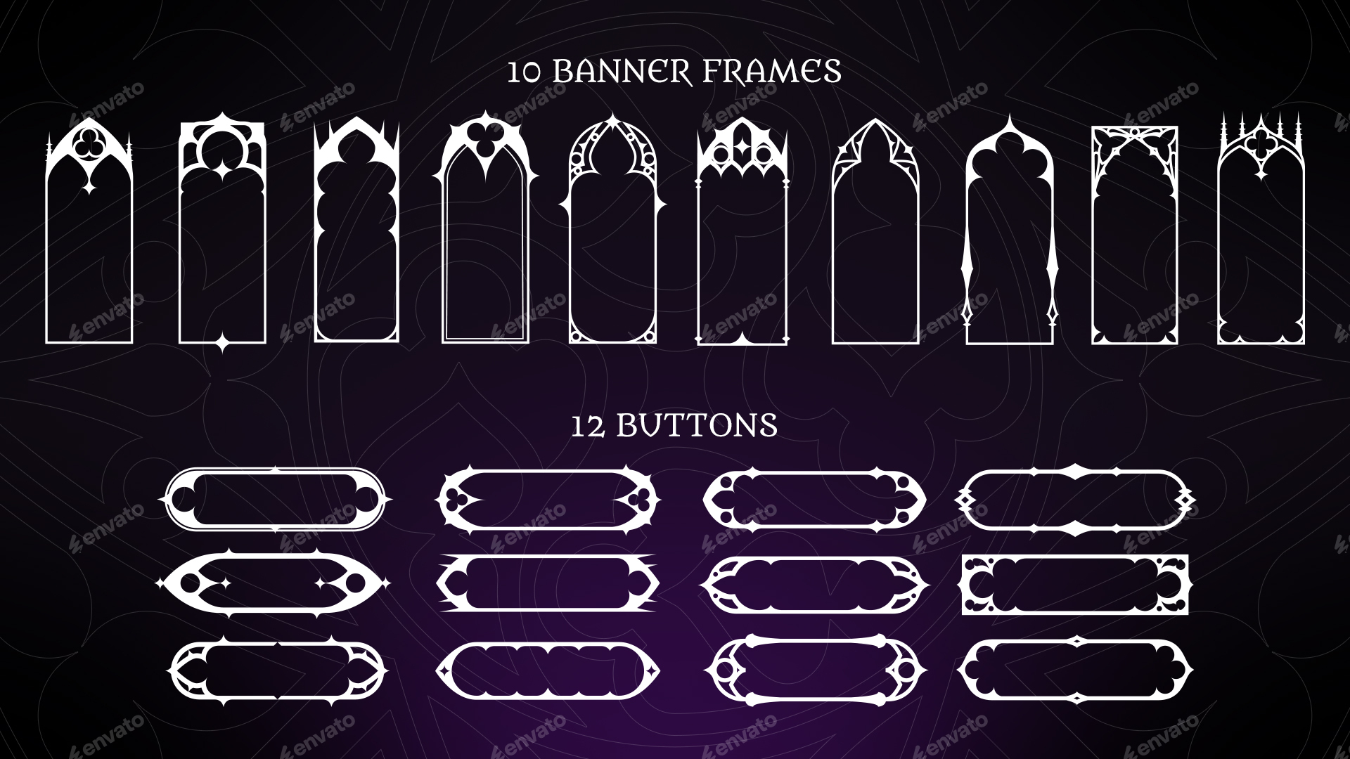Fantasy Gothic UI Set, Game Assets | GraphicRiver