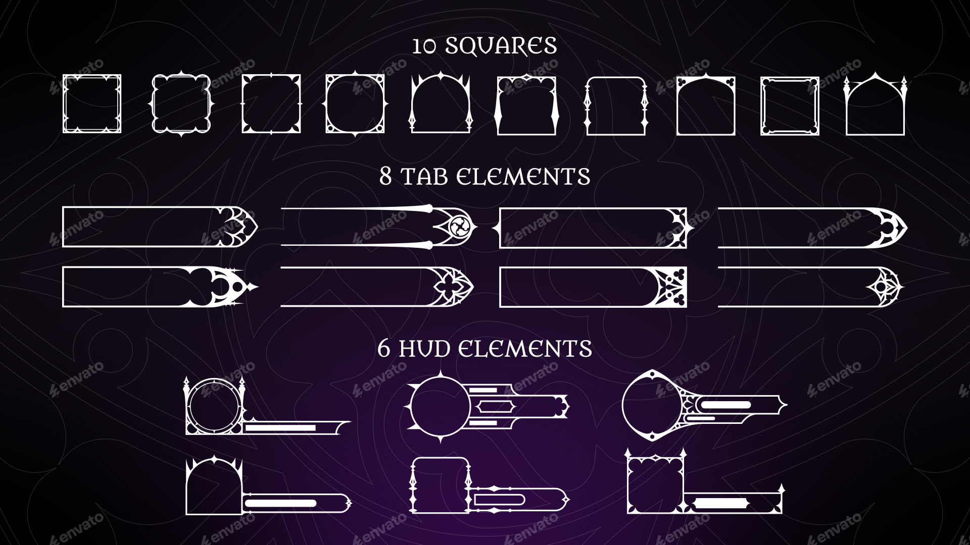 Fantasy Gothic UI Set, Game Assets | GraphicRiver