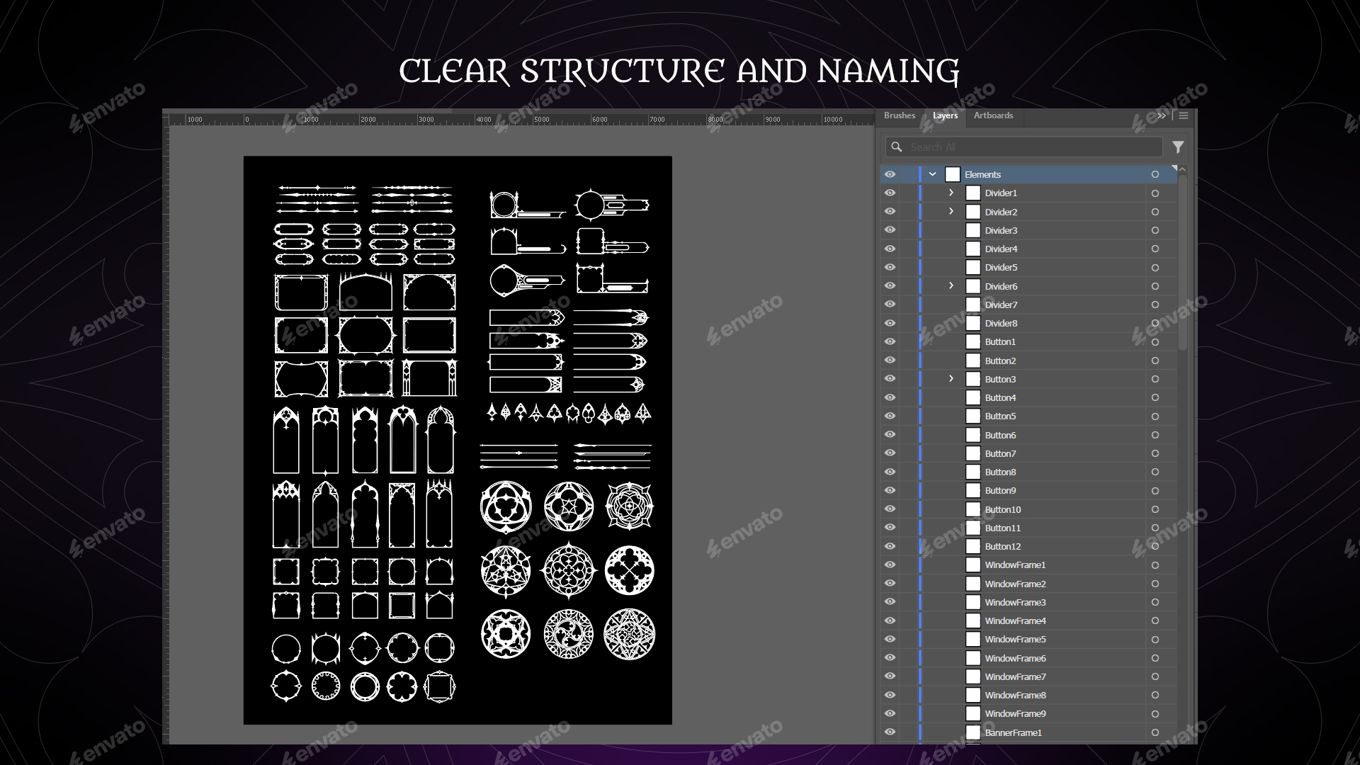 Fantasy Gothic UI Set, Game Assets | GraphicRiver