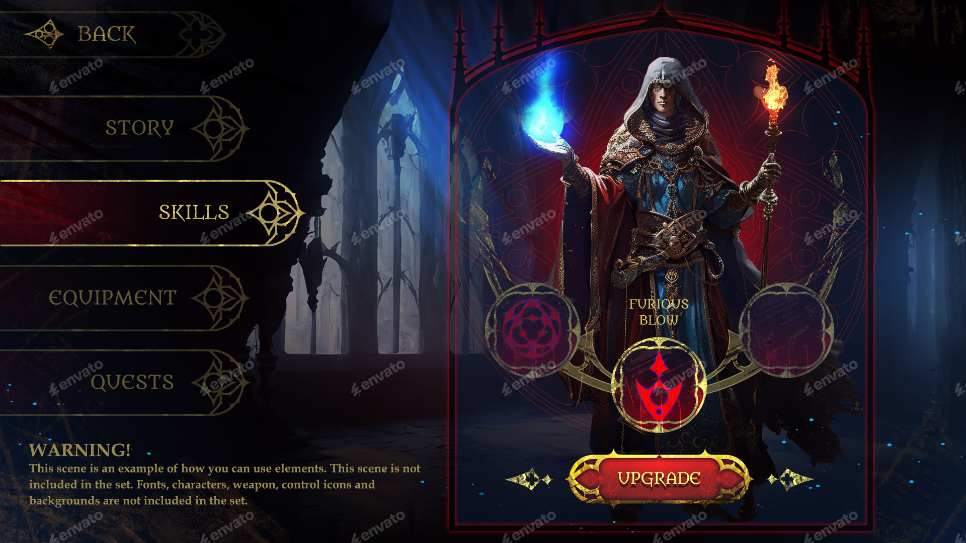 Fantasy Gothic UI Set, Game Assets | GraphicRiver