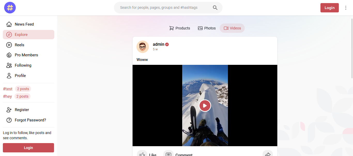 WOFeed - The Ultimate Welcome Page Themes For WoWonder & Sngine by kaikeferraz_dev