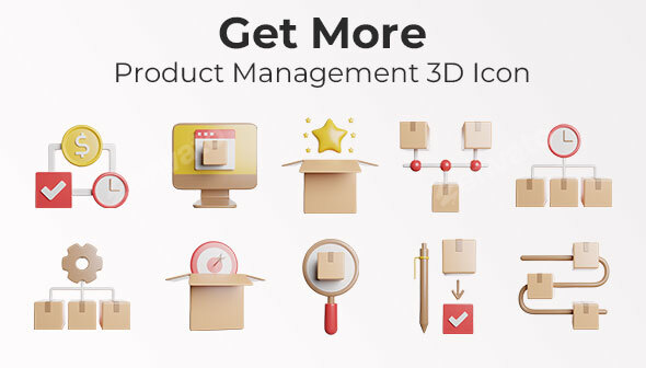 Product Management 3D Icon Pack, Graphics | GraphicRiver