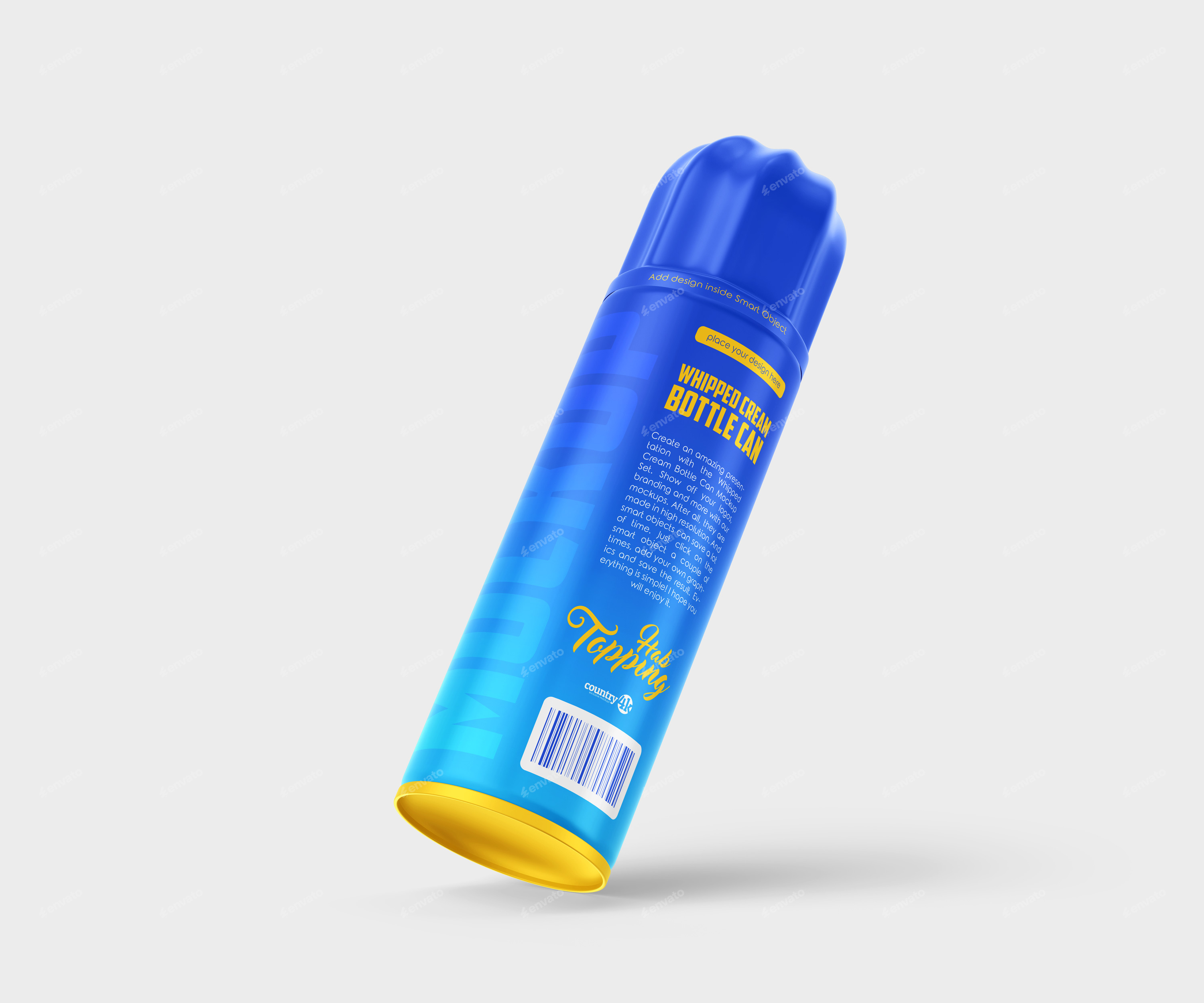 Whipped Cream Bottle Can Mockup Set, Graphics | GraphicRiver