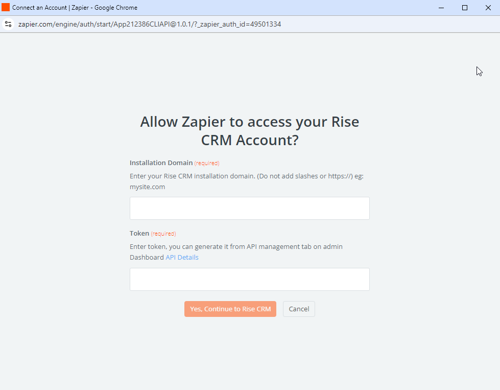 Zapier plugin for RISE CRM - Unlimited Automations with 7000+ services by themesic