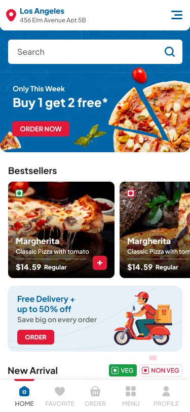 FireSlice - React Native CLI Pizza Delivery Mobile App Template by ...