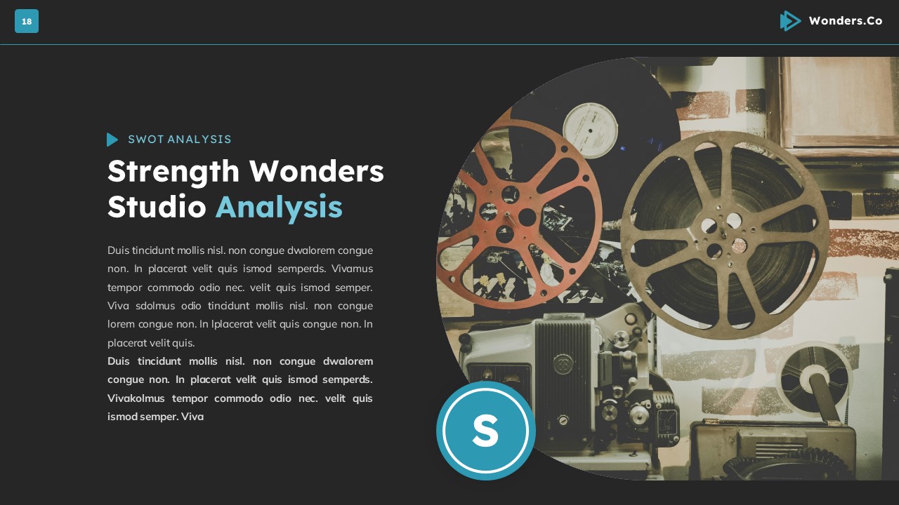 Wonders - Filmmaker & Movie Studio Keynote Template, Presentation Templates