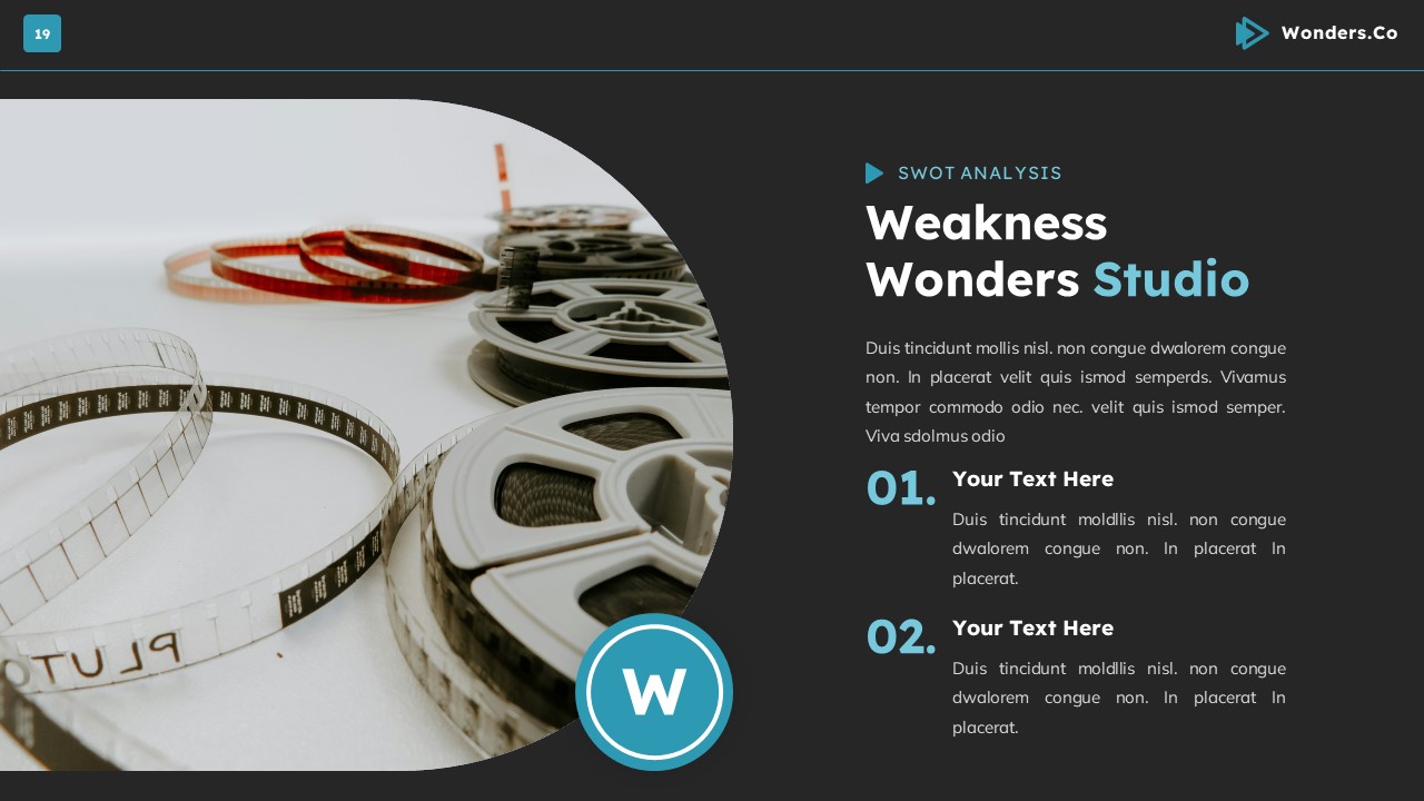 Wonders - Filmmaker & Movie Studio Keynote Template, Presentation Templates