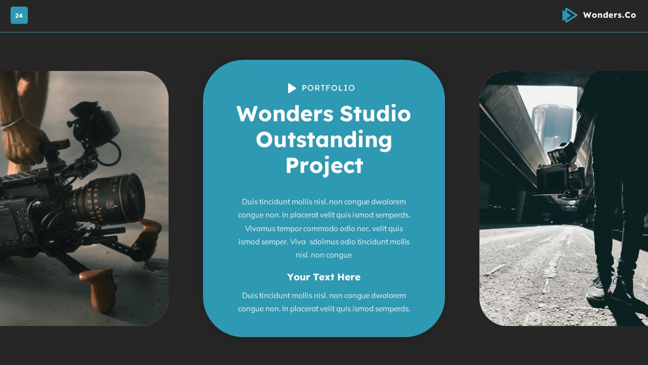 Wonders - Filmmaker & Movie Studio Keynote Template, Presentation Templates