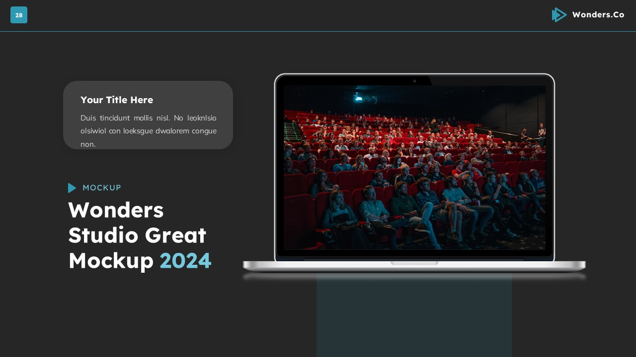 Wonders - Filmmaker & Movie Studio Keynote Template, Presentation Templates