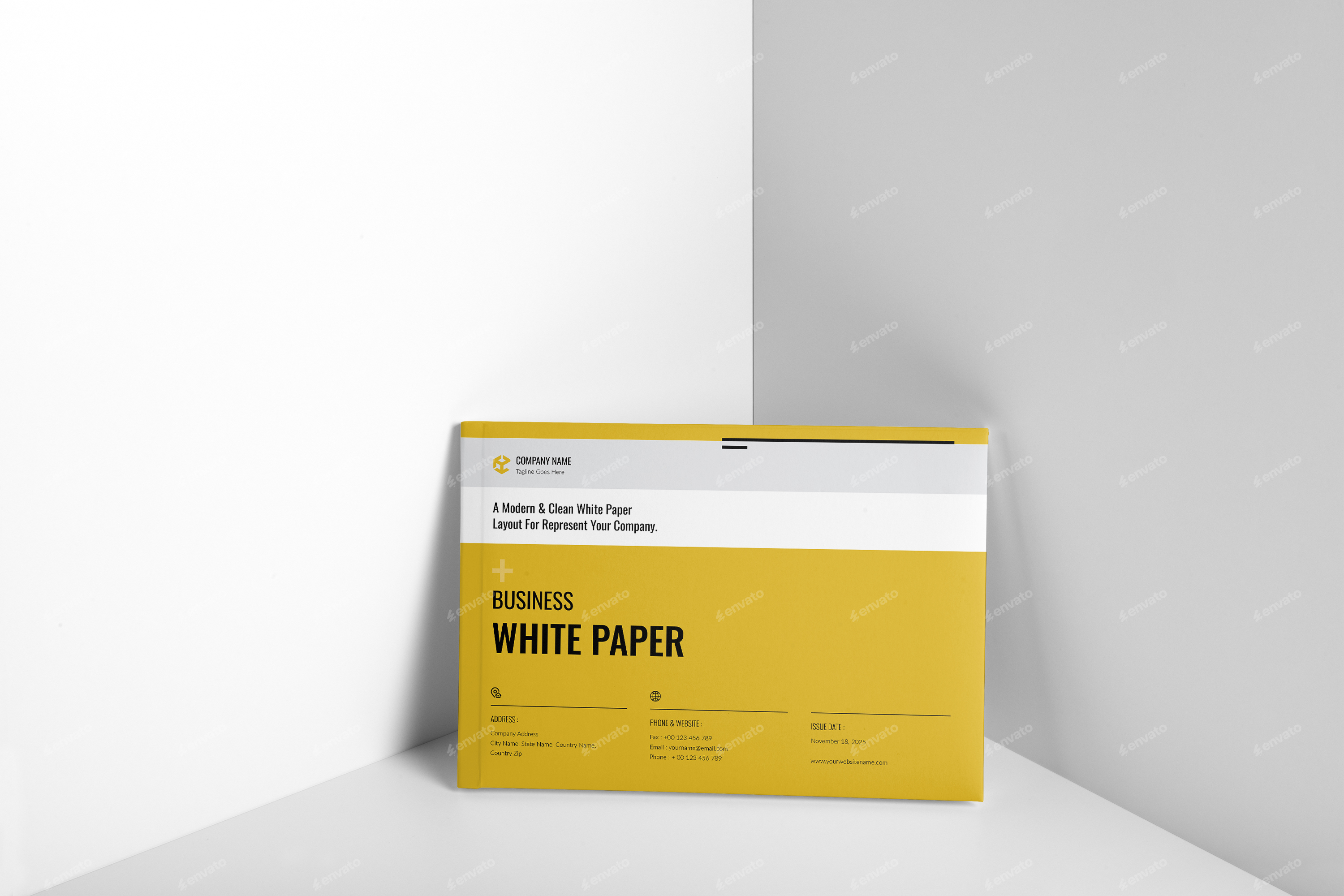 Business White Paper Template Landscape, Print Templates | GraphicRiver