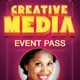 Creative Media Event Pass Template, Print Templates | GraphicRiver