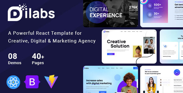 Dilabs - Creative Agency React Template by validthemes | ThemeForest