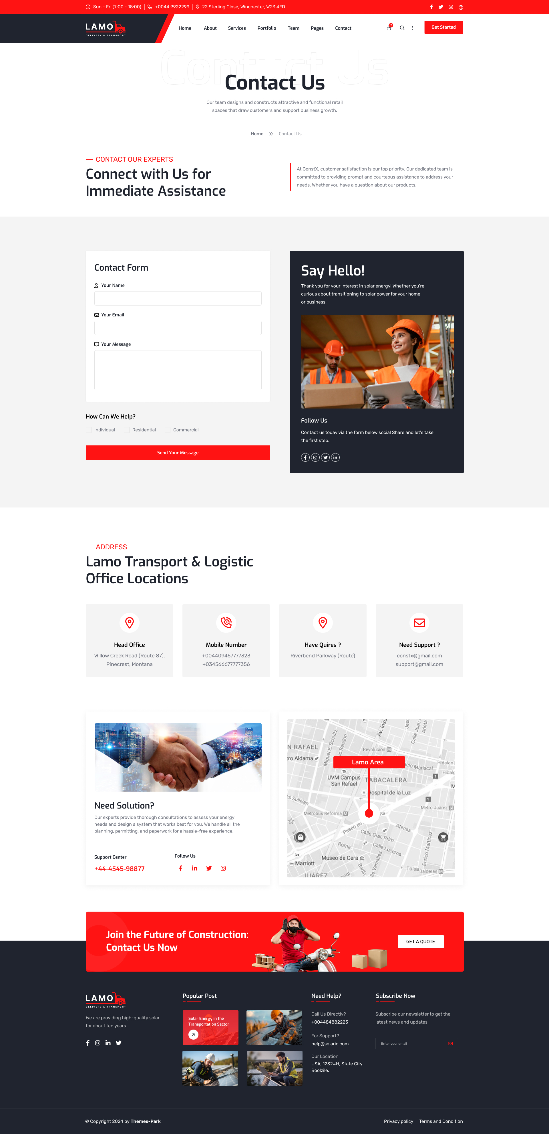 Lamo - Transport & Logistics Figma Template by webency | ThemeForest