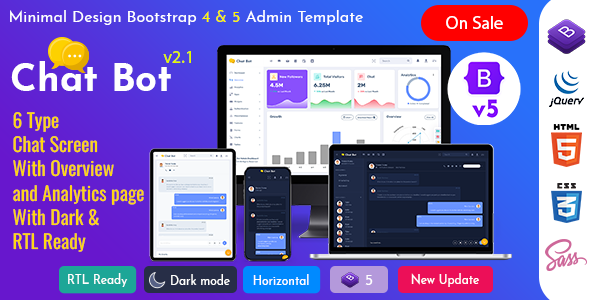 Chatx Bot Responsive Bootstrap Admin Dashboard Template by ...