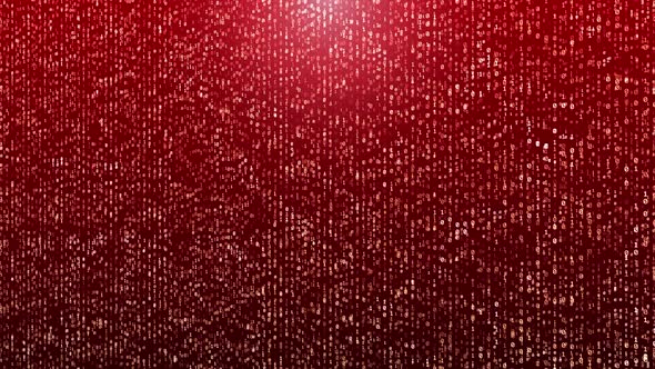 4k Red Computer Binary Data Background, Motion Graphics | VideoHive