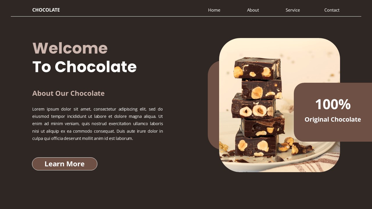 Chocolate - Food Google Slide Templates, Presentation Templates ...
