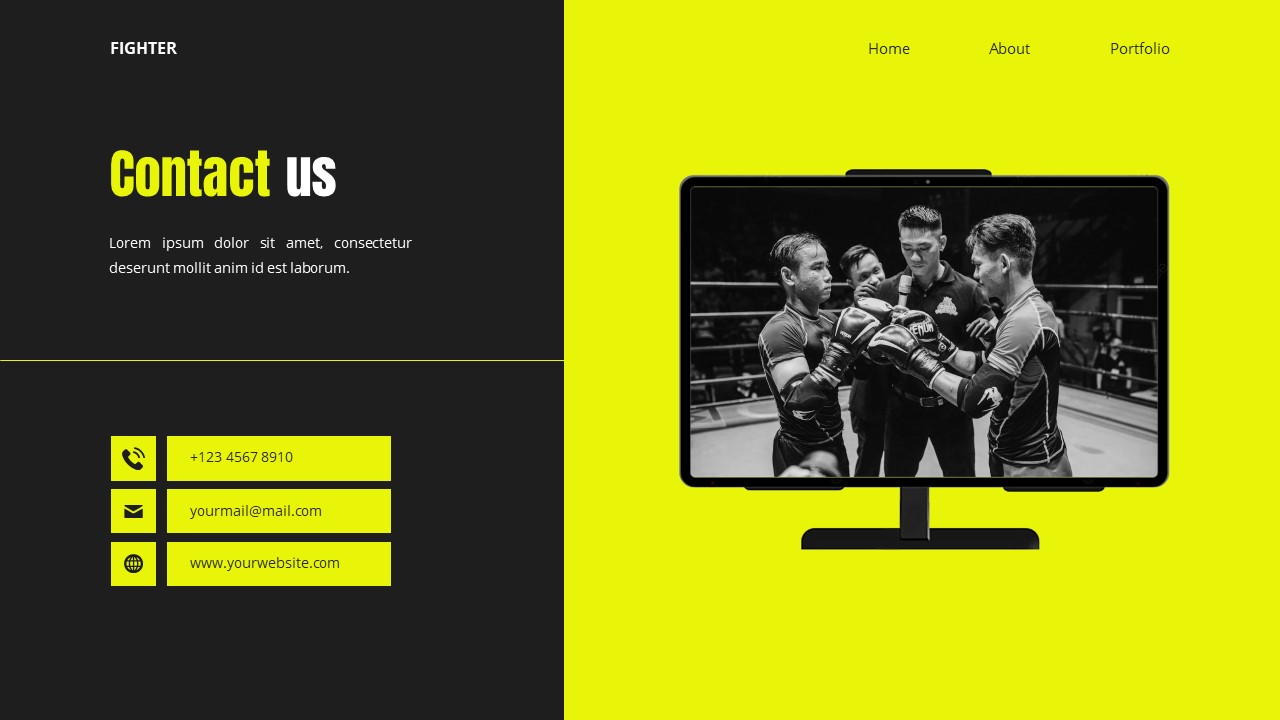 Fighter - Sport Powerpoint Templates, Presentation Templates | GraphicRiver