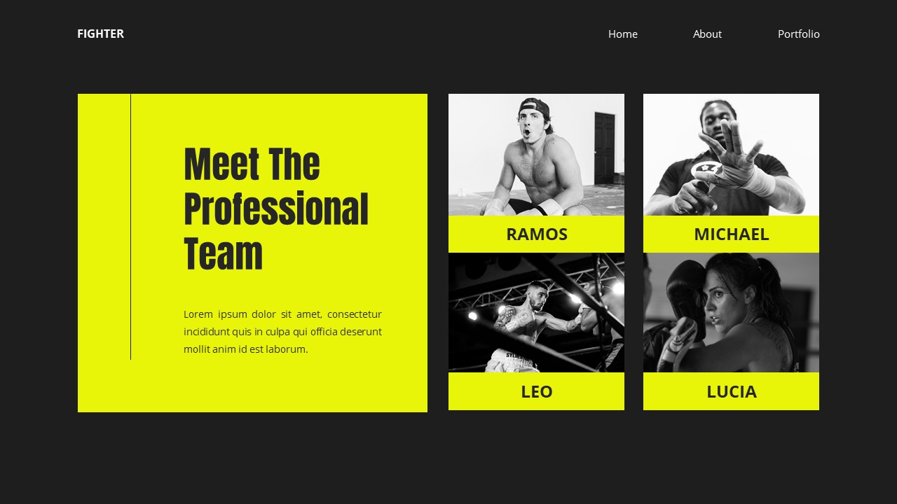 Fighter - Sport Google Slide Templates, Presentation Templates ...