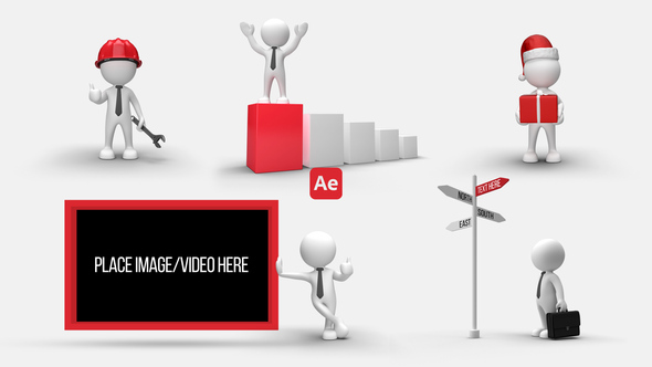 3D People Animations 10, After Effects Project Files | VideoHive