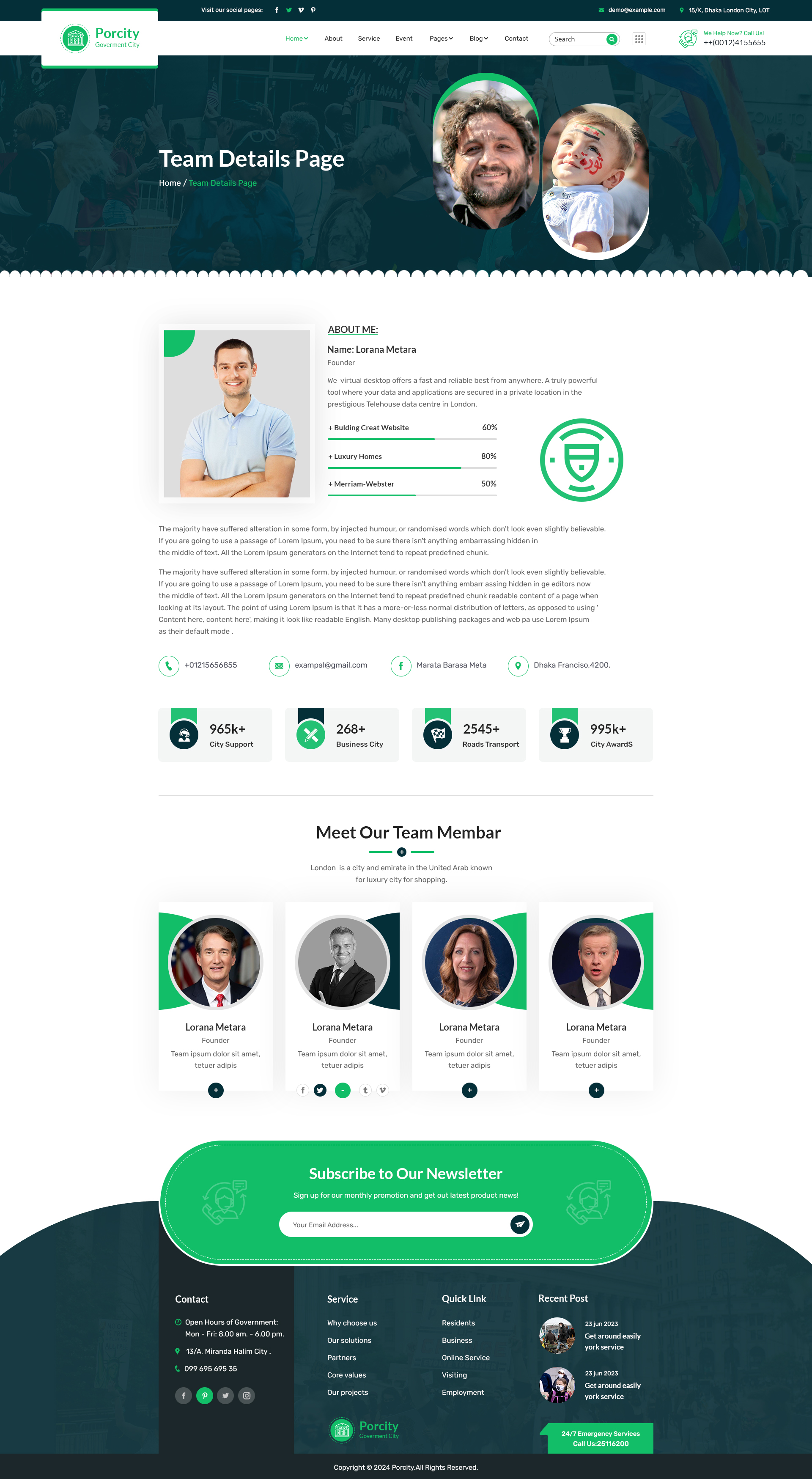 Porcity - Municipal & City Government PSD Template. by Werpax | ThemeForest