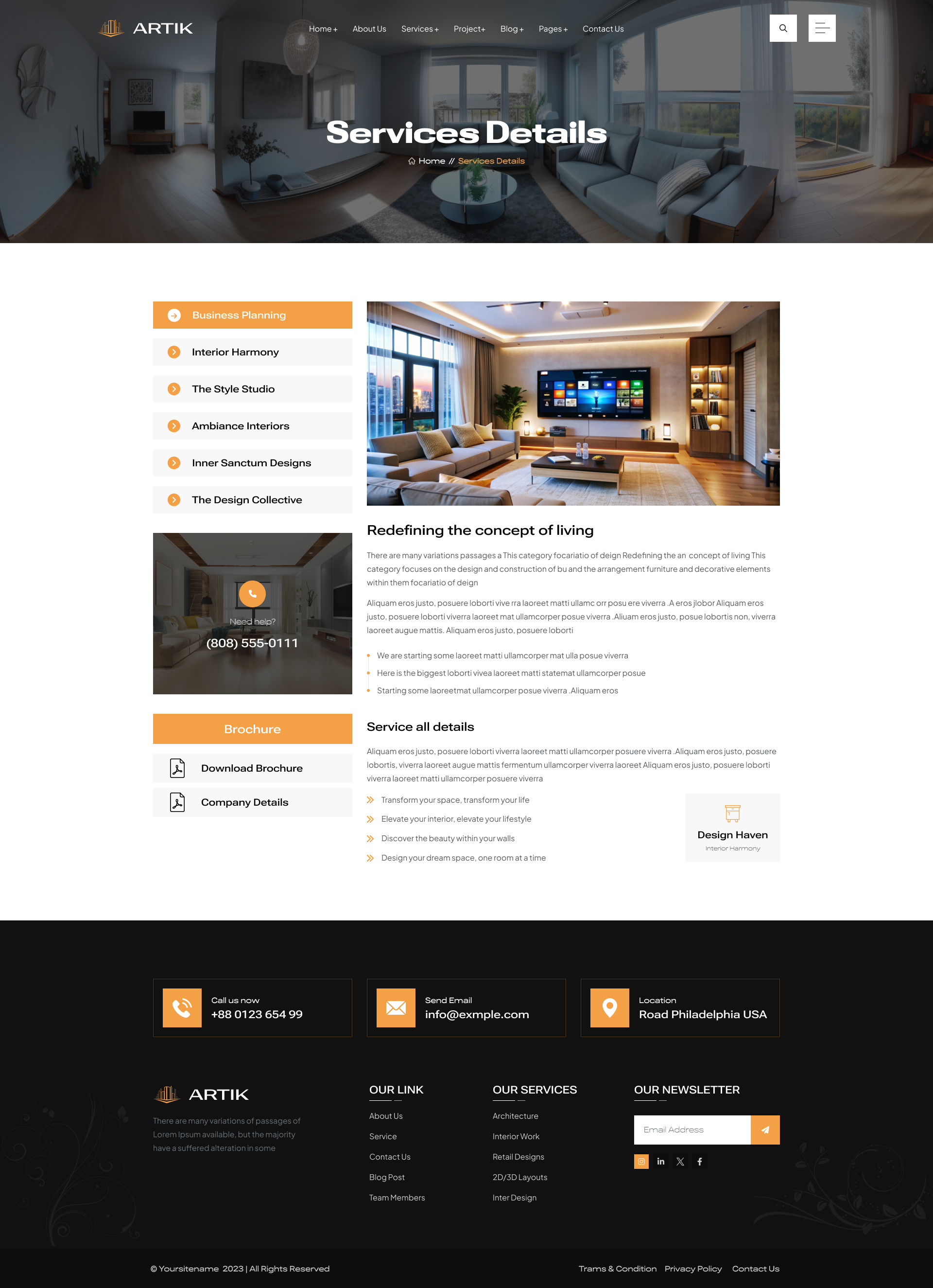 Artik - Architecture & Interior Design Figma Template by onertheme