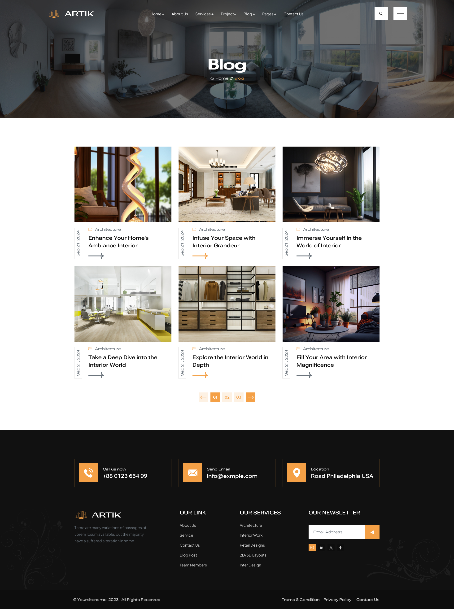 Artik - Architecture & Interior Design Figma Template by onertheme