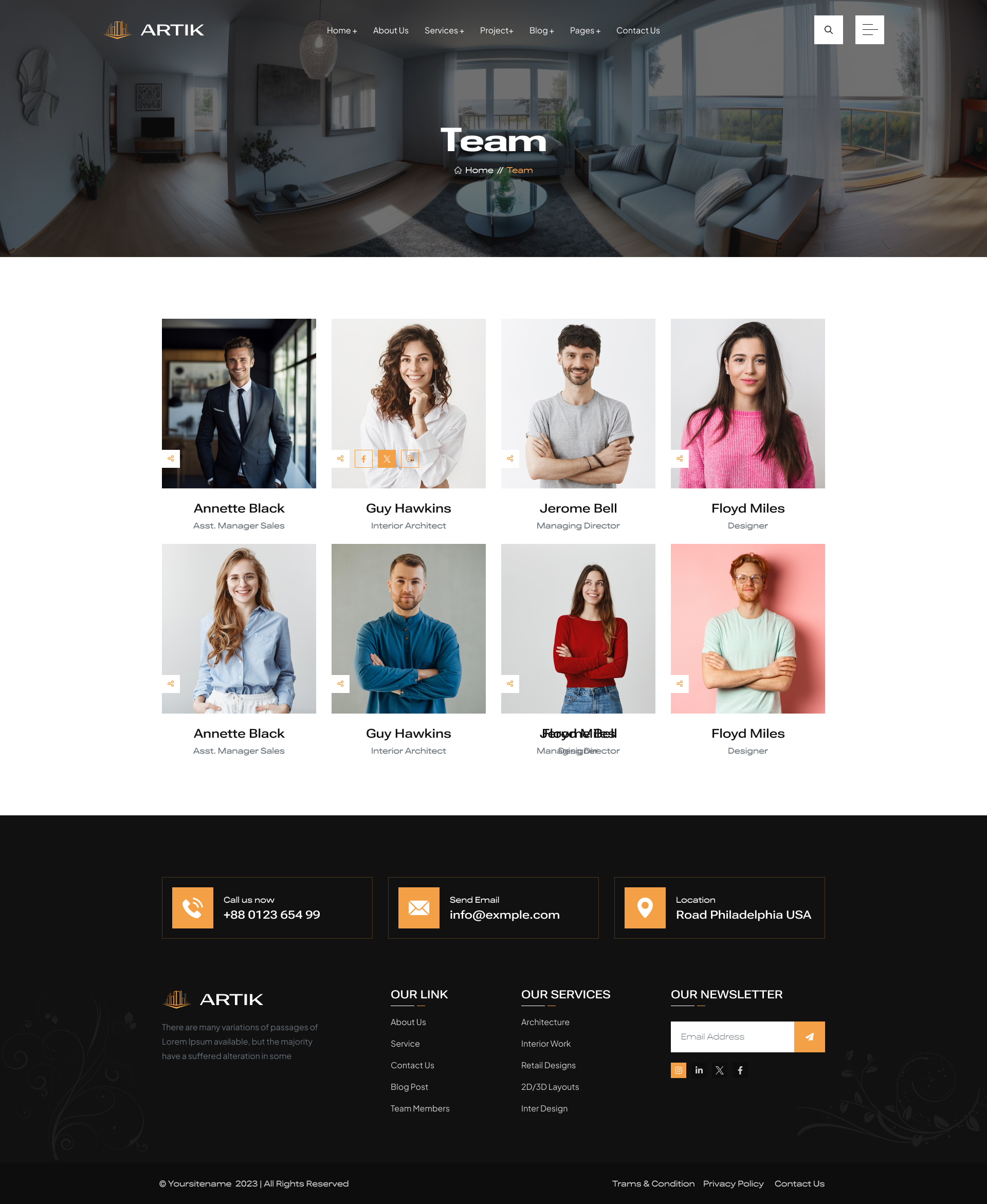 Artik - Architecture & Interior Design Figma Template by onertheme