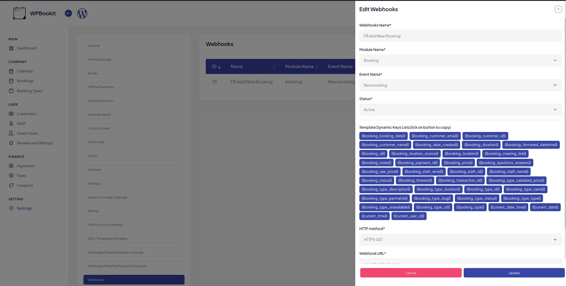 WPBookit - Webhook (Addon) by iqonicdesign | CodeCanyon
