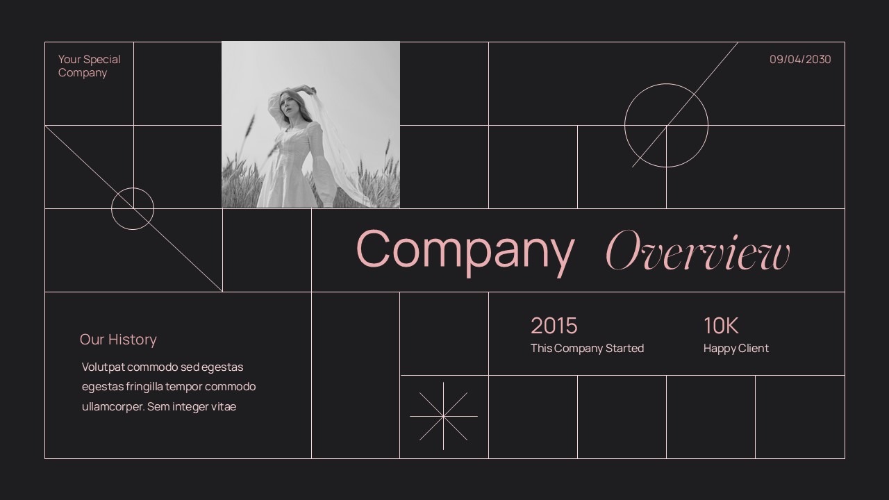 Black Pink Modern Minimalist Outline Fashion Pitch Deck Power Point ...