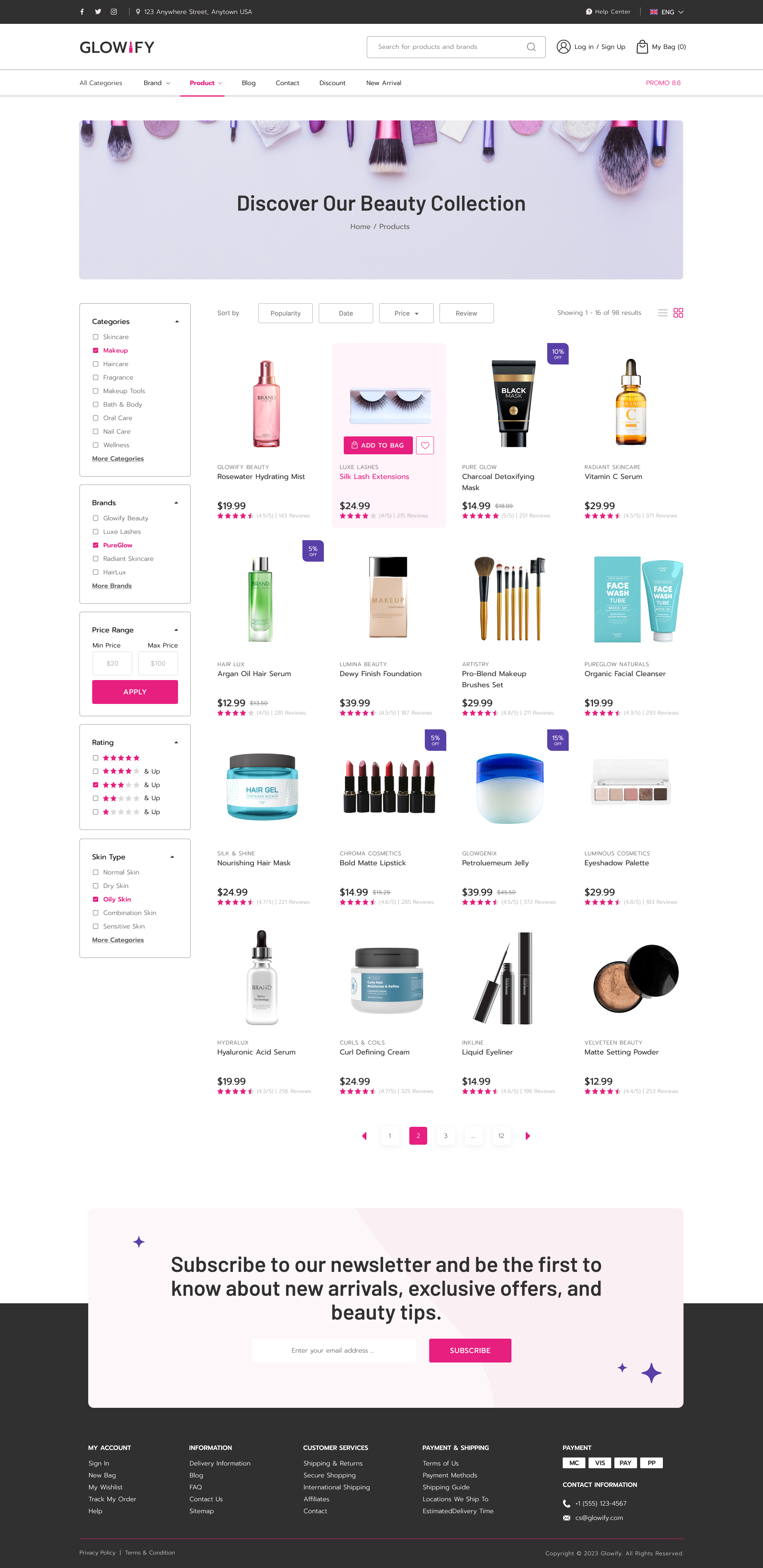 Glowify - Beauty E-Commerce Website Figma Template by peterdraw ...