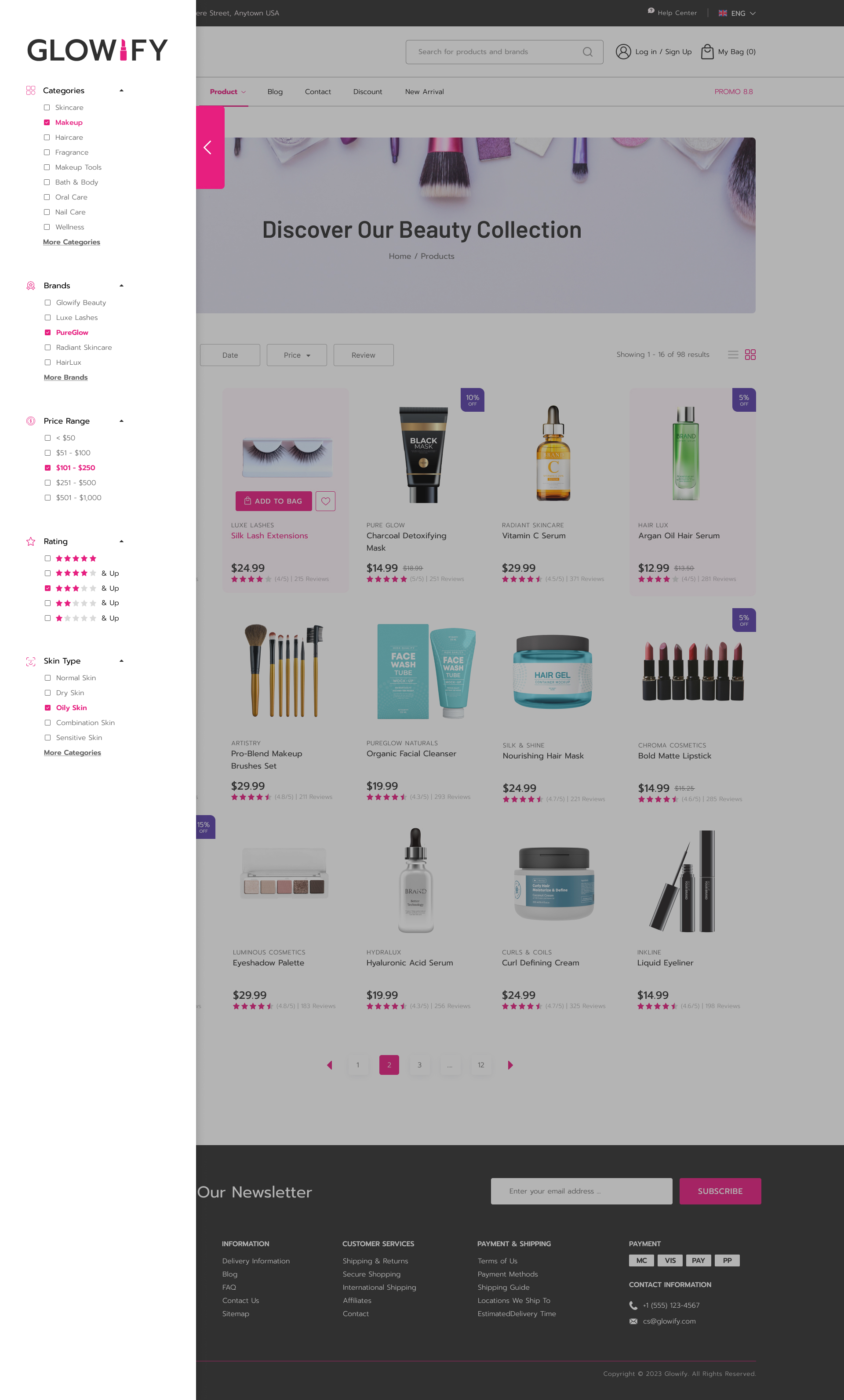 Glowify - Beauty E-Commerce Website Figma Template by peterdraw | ThemeForest