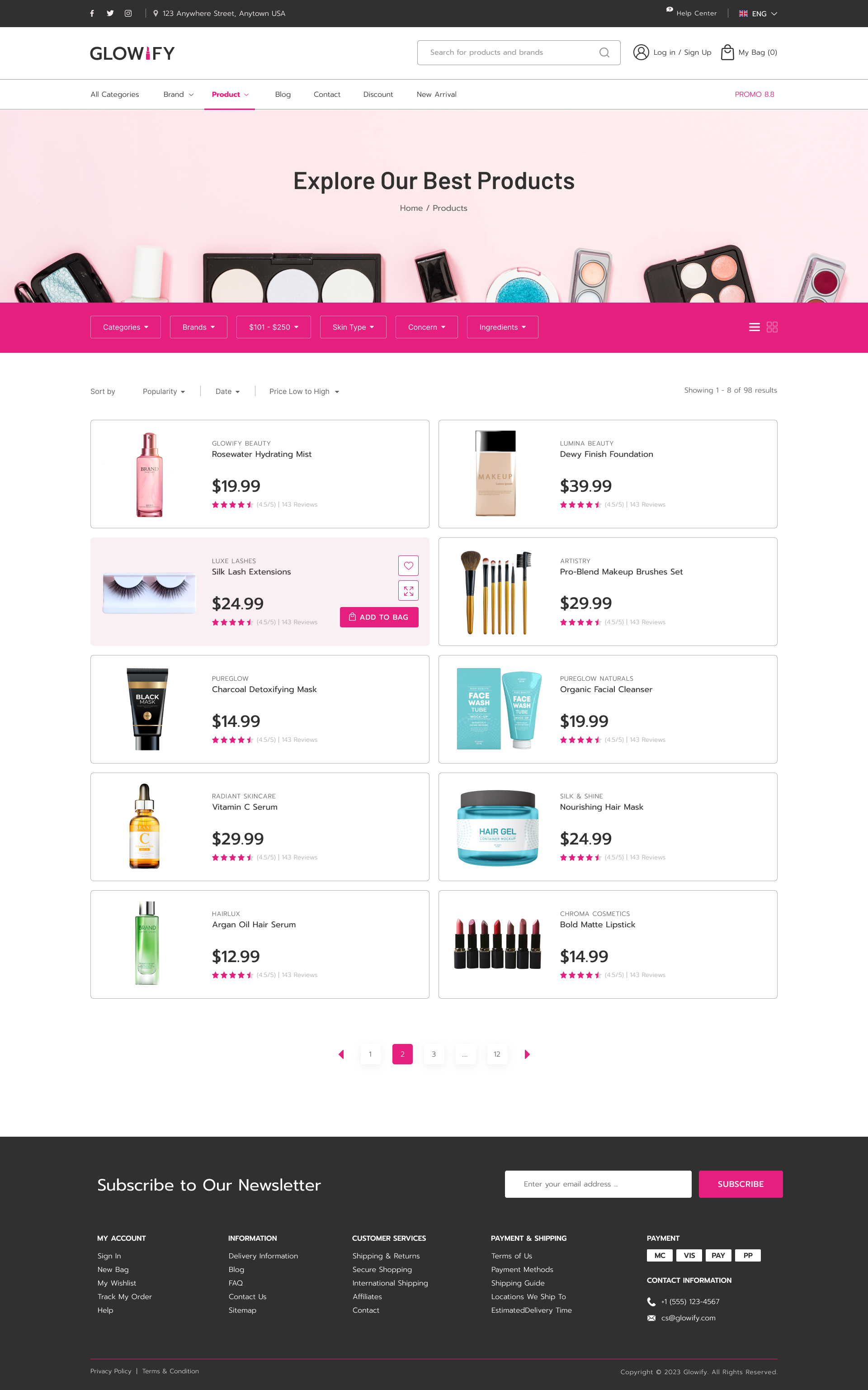 Glowify - Beauty E-Commerce Website Figma Template by peterdraw ...