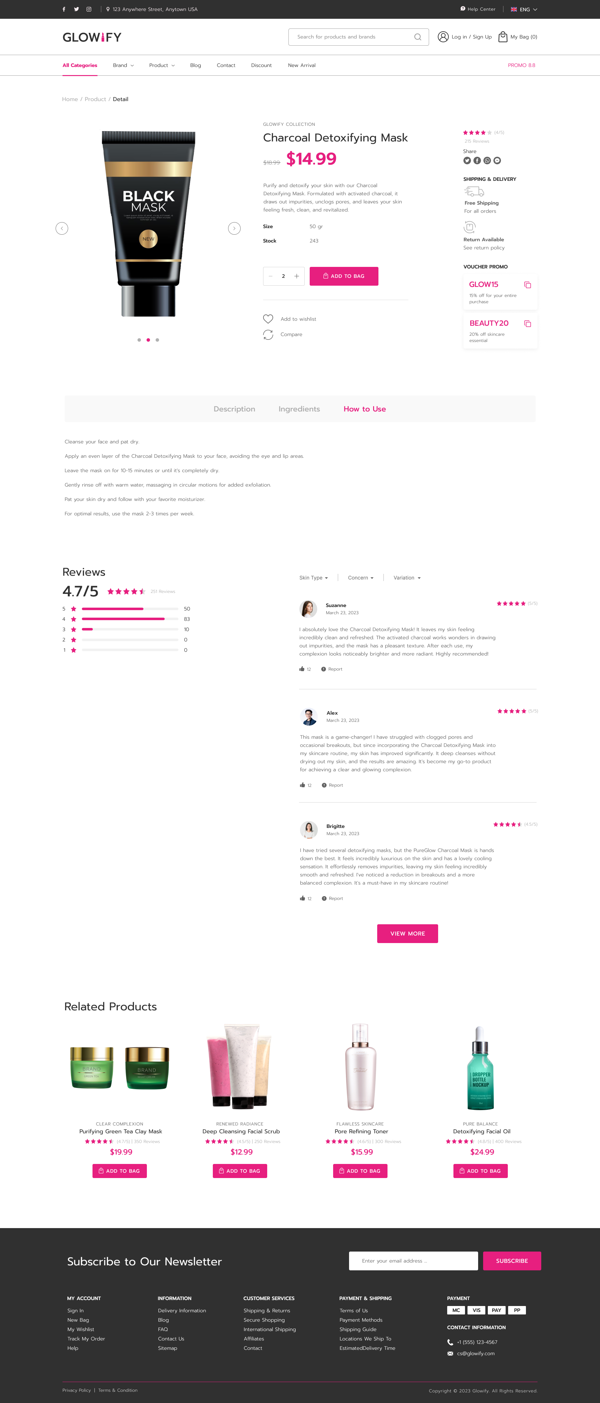 Glowify - Beauty E-Commerce Website Figma Template by peterdraw | ThemeForest