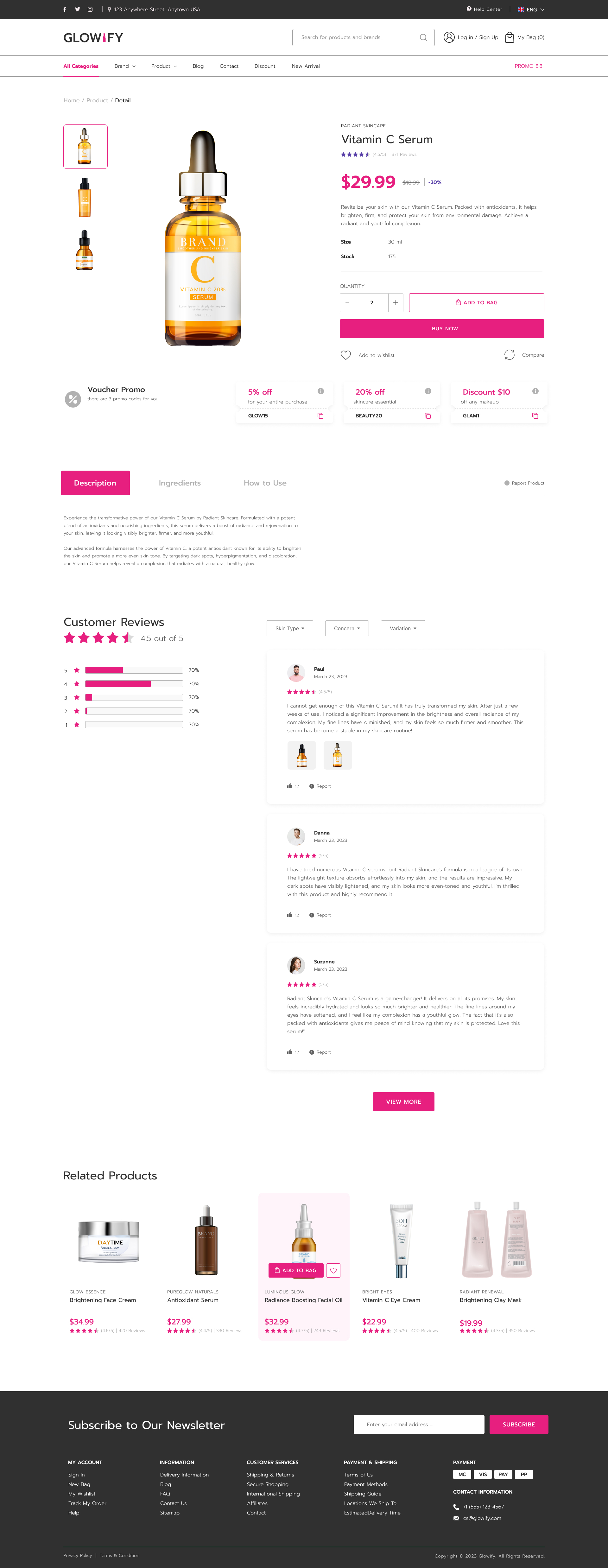 Glowify - Beauty E-Commerce Website Figma Template by peterdraw | ThemeForest