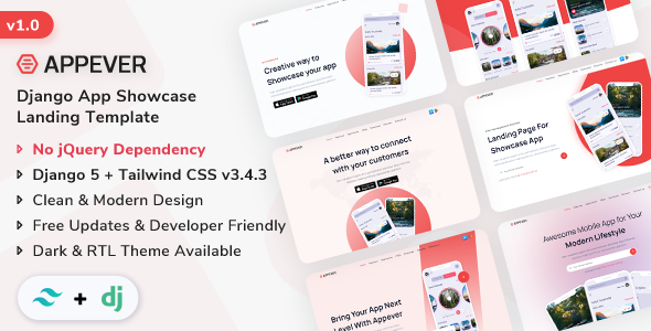 Appever - Django 5 App Showcase Template by ShreeThemes | ThemeForest