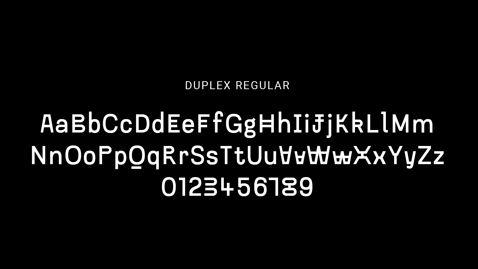 Duplex – A space typeface, Fonts | GraphicRiver