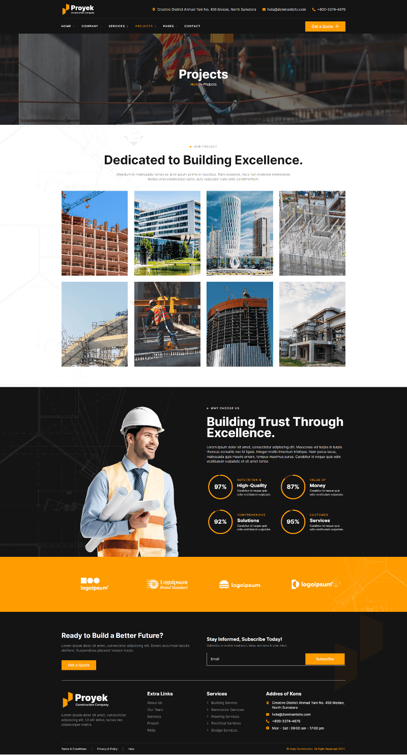 Proyek - Construction Elementor Template Kit by Dex-Theme | ThemeForest