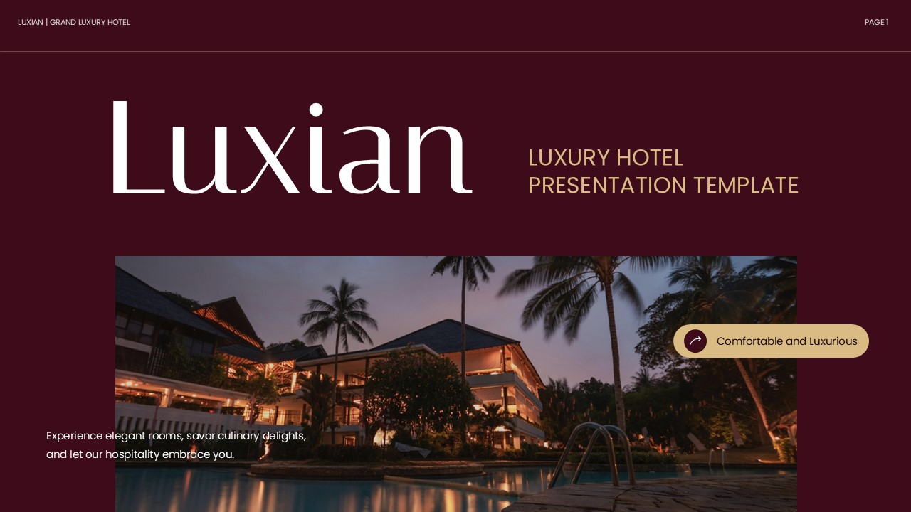 Luxian - Luxury Hotel Google Slides, Presentation Templates | GraphicRiver