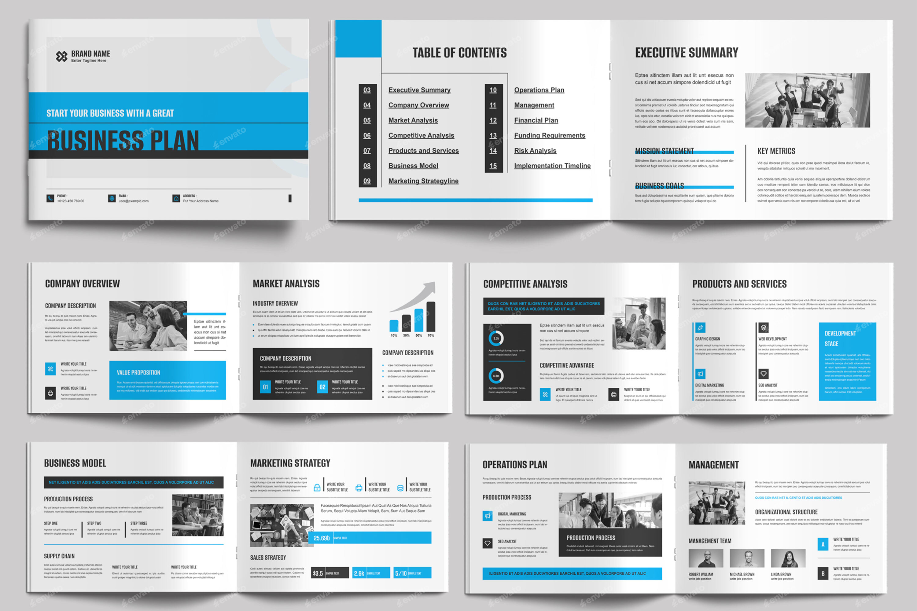 Business Plan Brochure Layout, Print Templates | GraphicRiver