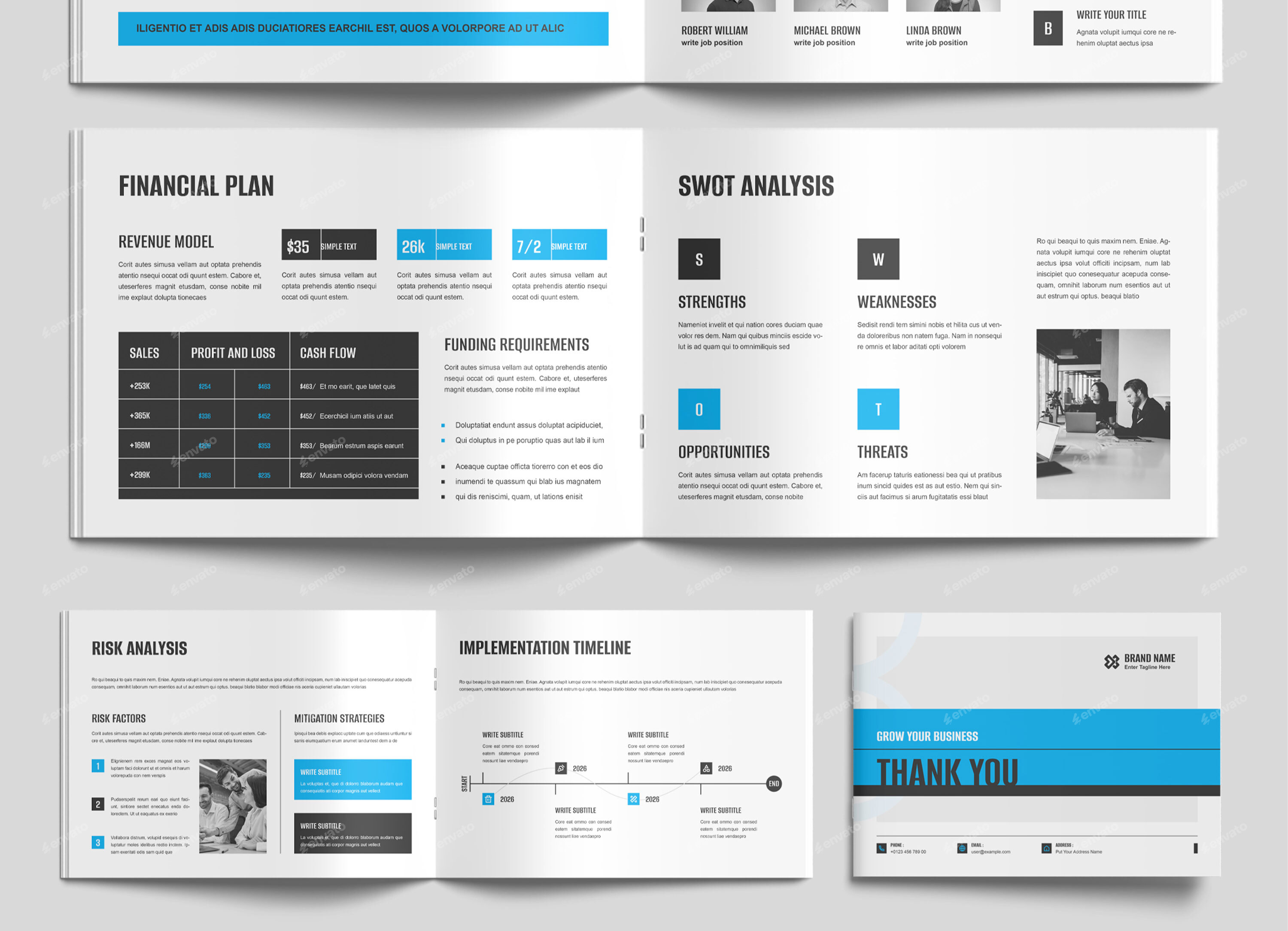 Business Plan Brochure Layout, Print Templates | GraphicRiver