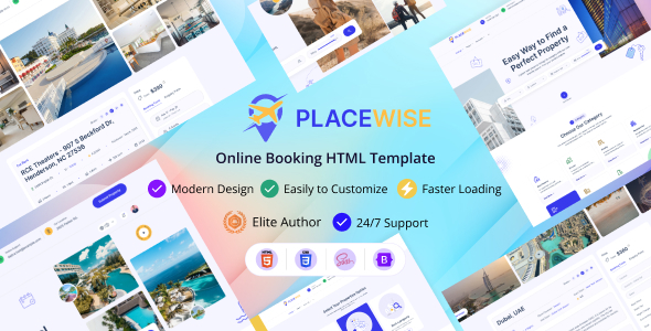 Placewise - Online Booking HTML Template by pixelaxis | ThemeForest
