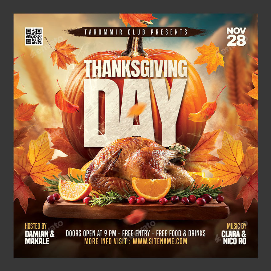 Thanksgiving Day Flyer, Print Templates | GraphicRiver