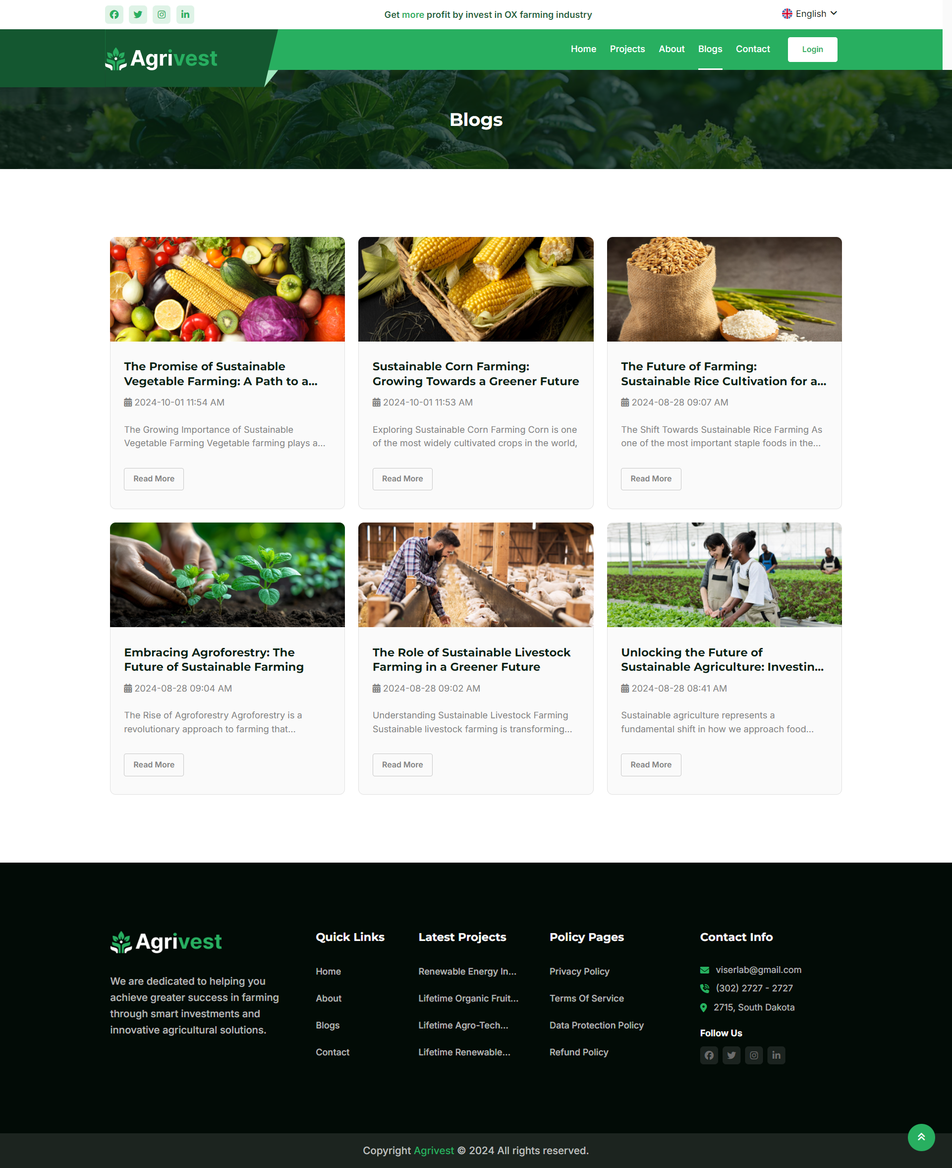 Agrivest - Agriculture and Livestock Investment Platform by ViserLab