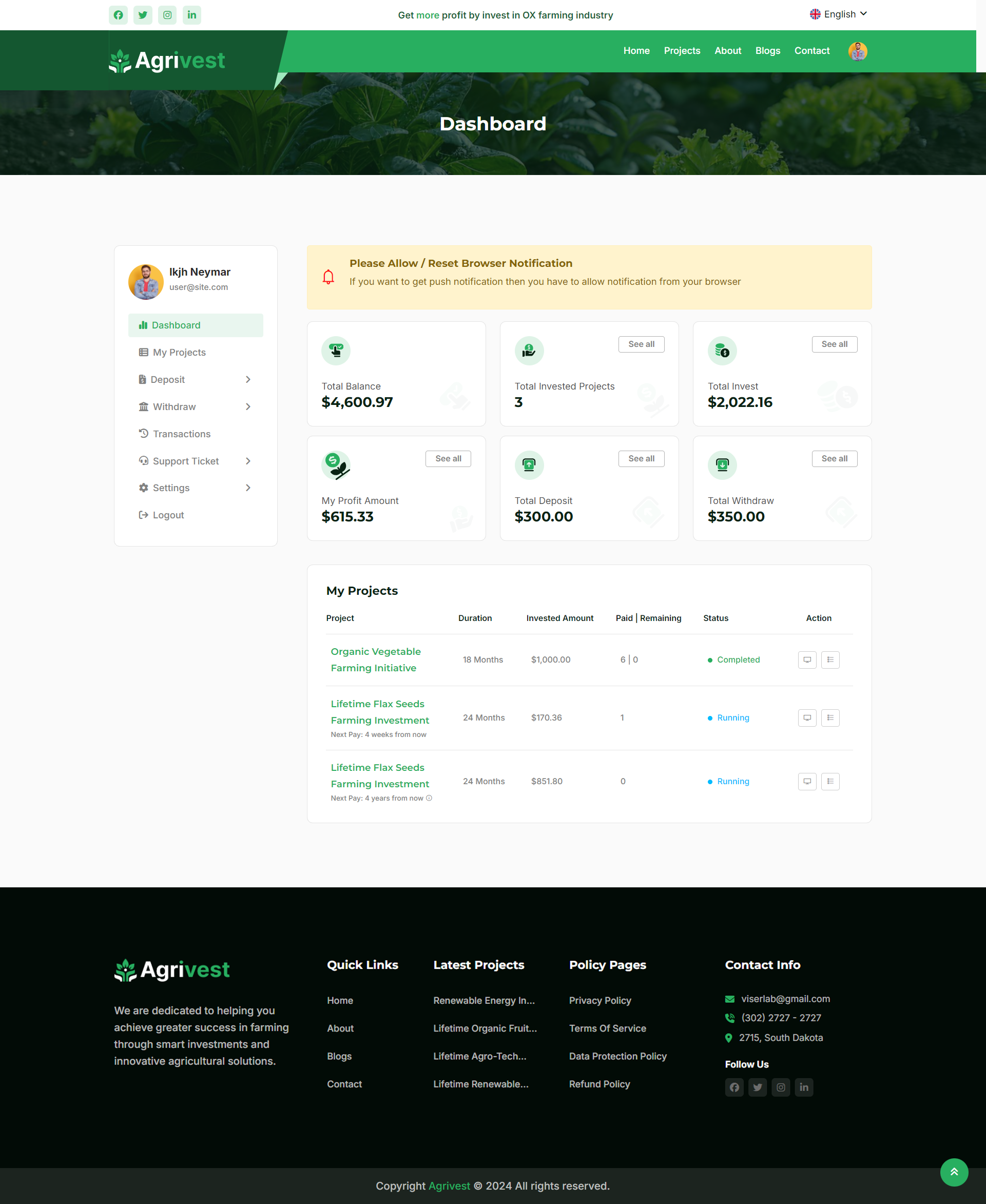Agrivest - Agriculture and Livestock Investment Platform by ViserLab